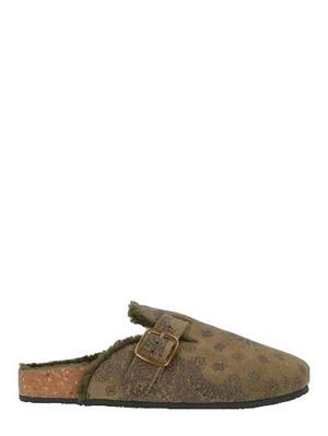 ARIZONA LOVE Suede Mules With Print And Buckle Fastening - Green