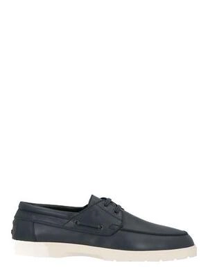 TOD'S Leather Boat Shoes - Navy