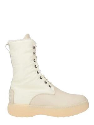 TOD'S Ankle Boots Size Leather, Textile Fibers - Beige