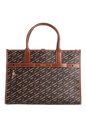 Versace Handbag Polyurethane, Calfskin - Brown