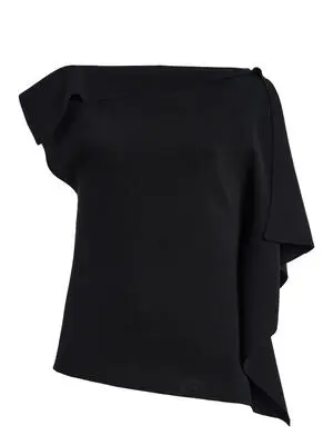 HOUSE OF DAGMAR Draped Knit Top - Black