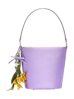 SELF-PORTRAIT Satin Bucket Bag - Lilac