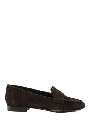 AeydĒ Aldous Suede Penny-slot Loafers - Brown