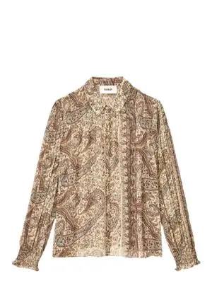 BA&SH Ba&sh Cleo Paisley Print Blouse