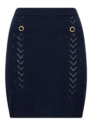 ALESSANDRA RICH Alessandra Rich Lace-Knit High-Waisted Mini Skirt