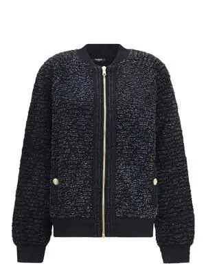 Balmain Sequin-trim Zip Jacket - Black