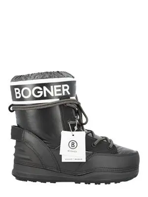 Bogner Logo Lace-up Mid-calf Boots - Black