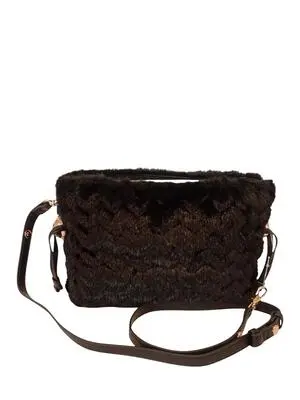 Liu Jo Liu Jo Fur Shoulder Bag Black