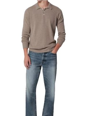 DRUMOHR Long-sleeve Polo-collar Sweater - Gray