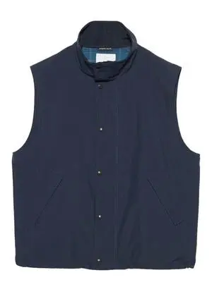 Nanamica High-neck Press-stud Gilet - Deep Navy Blue