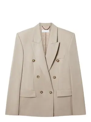 Stella McCartney Double-breasted Wool Jacket - Beige