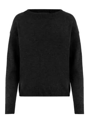 ALLUDE Allude Cashmere Crew Neck Sweater Black