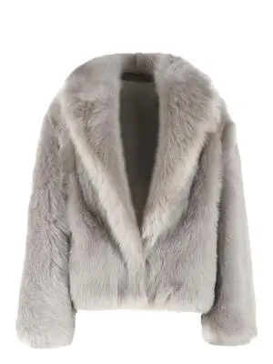 SALVATORE SANTORO Long-sleeve Fur Jacket - Gray