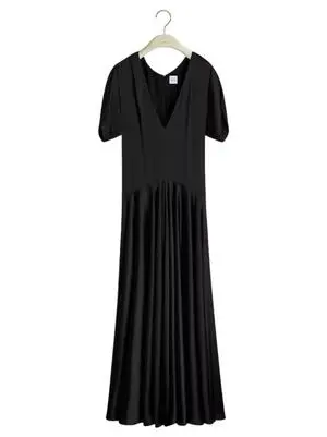 Dior Long Flared Dress - Black