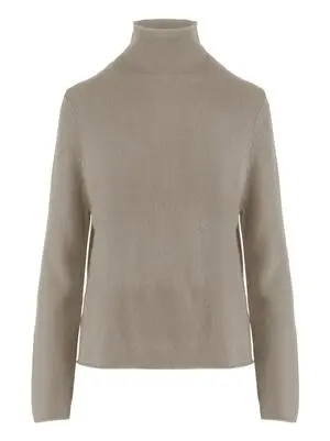 ALLUDE Cashmere Turtleneck Knitted Sweater - Nude