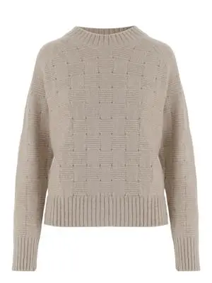 ALLUDE Allude Textured Knit Sweater
