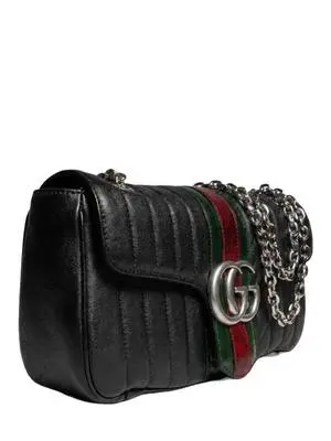 Gucci Jetset GG Marmont Medium Shoulder Bag Black