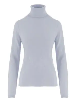 ALLUDE Cashmere Turtleneck Knitted Sweater - Blue
