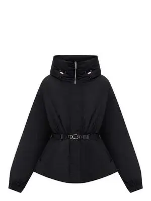 MOORER Glarea Belted High-neck Jacket - Black