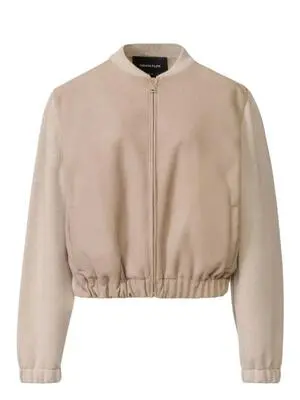 Fabiana Filippi Suede And Knit Bomber Jacket - Cacha