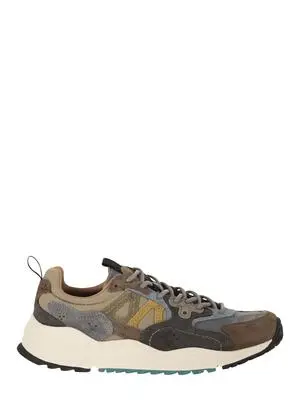 FLOWER MOUNTAIN Solin Sneakers In Suede And Technical Fabric - Nude