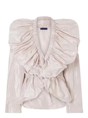 SHARON WAUCHOB Sharon Wauchob Satin Blouse With Ruffle Detailing