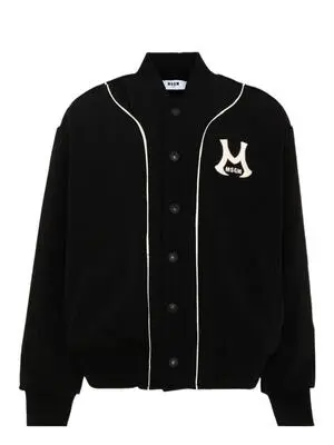 MSGM Logo-patch Bomber Jacket - Black