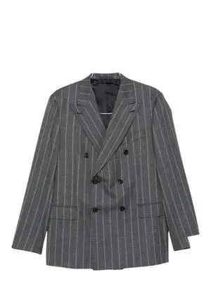 Caruso Pinstriped Double-breasted Suit - Grey