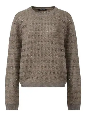 FABIANA FILIPPI Fabiana Filippi Platinum And Mohair Sweater With Sequined Stripes