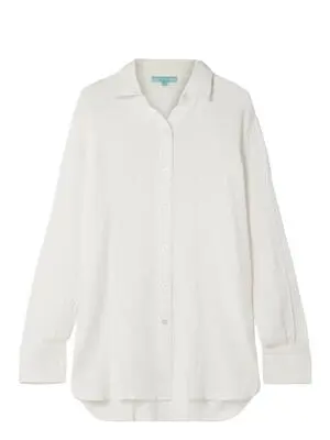 Melissa Odabash Leona Crinkled-cotton Shirt - No