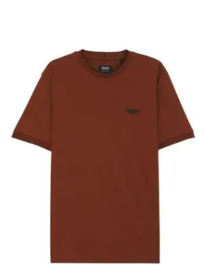 Hugo Boss Logo-plaque Cotton T-shirt - Brown