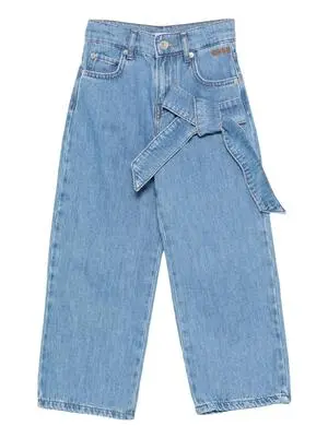 MSGM Bow Detail Jeans - Blue