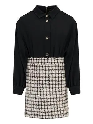Balmain Collared Long-sleeved Dress - No