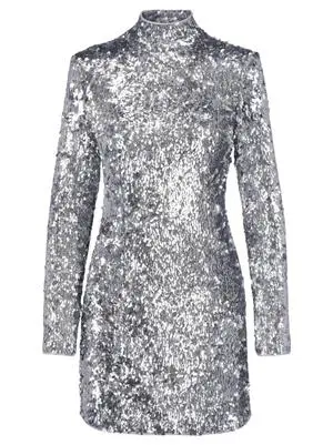 BALMAIN Balmain Sequin High Neck Mini Dress