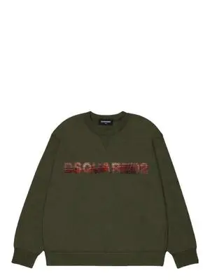 Dsquared2 Dsquared2 Logo Patch Crew Neck Sweater Green