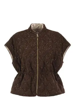 Fabiana Filippi Zippered Vest - Black