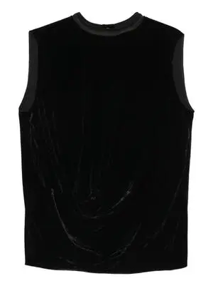 RICK OWENS Draped Velvet Top