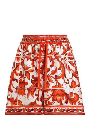 Dolce & Gabbana Majolica-print Silk Bermuda - Multi-color