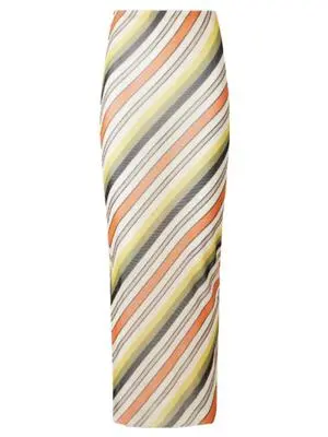 JEAN PAUL GAULTIER Vintage Striped Maxi Dress - Nude