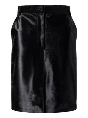 Loulou De Saison Debi Pony-effect Leather Short Skirt - Black