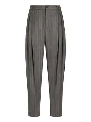 Dolce & Gabbana Pinstripe Virgin Wool Trousers - Multi-color