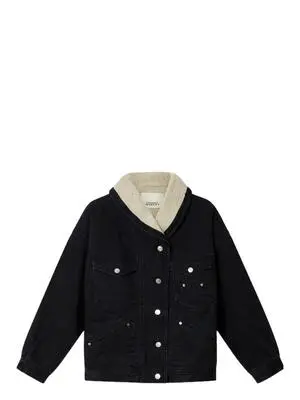 Isabel Marant Étoile Pimia Denim Jacket With Shawl Collar - Black