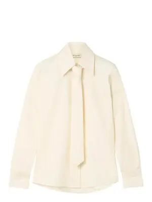 KALLMEYER Kallmeyer Billie Tie-Detailed Cotton-Poplin Shirt