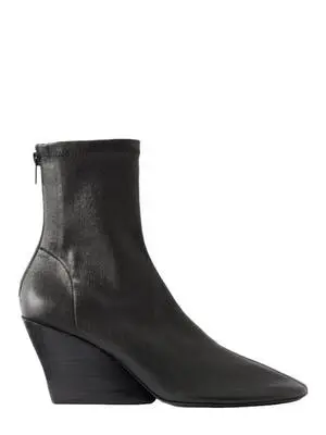 Proenza Schouler Slant Leather Ankle Boots - Black