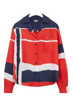 LOEWE Loewe Silk Twill Pyjama Blouse With Archive Scarf Print