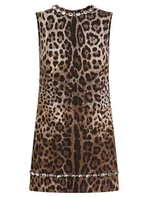 Dolce & Gabbana Dolce Gabbana Printed A-line Sleepless Dress - Neutrals