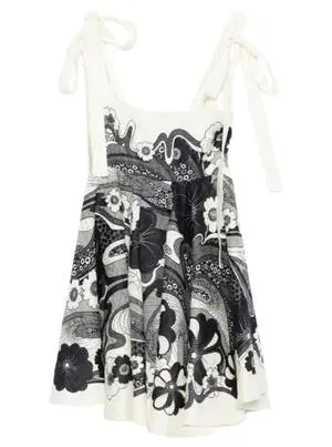 ALEMAIS Mickey Floral-print Mini Dress - No