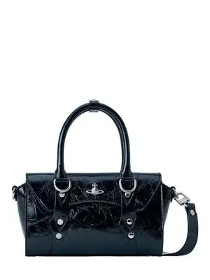 VIVIENNE WESTWOOD Bettina Crinkle Shoulder Bag - Black