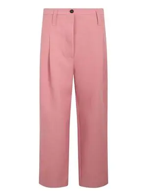 Philosophy Di Lorenzo Serafini Cropped Pleated Trousers - Pink