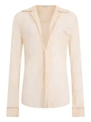 Philosophy Di Lorenzo Serafini Sheer Long-sleeve Shirt - Nude